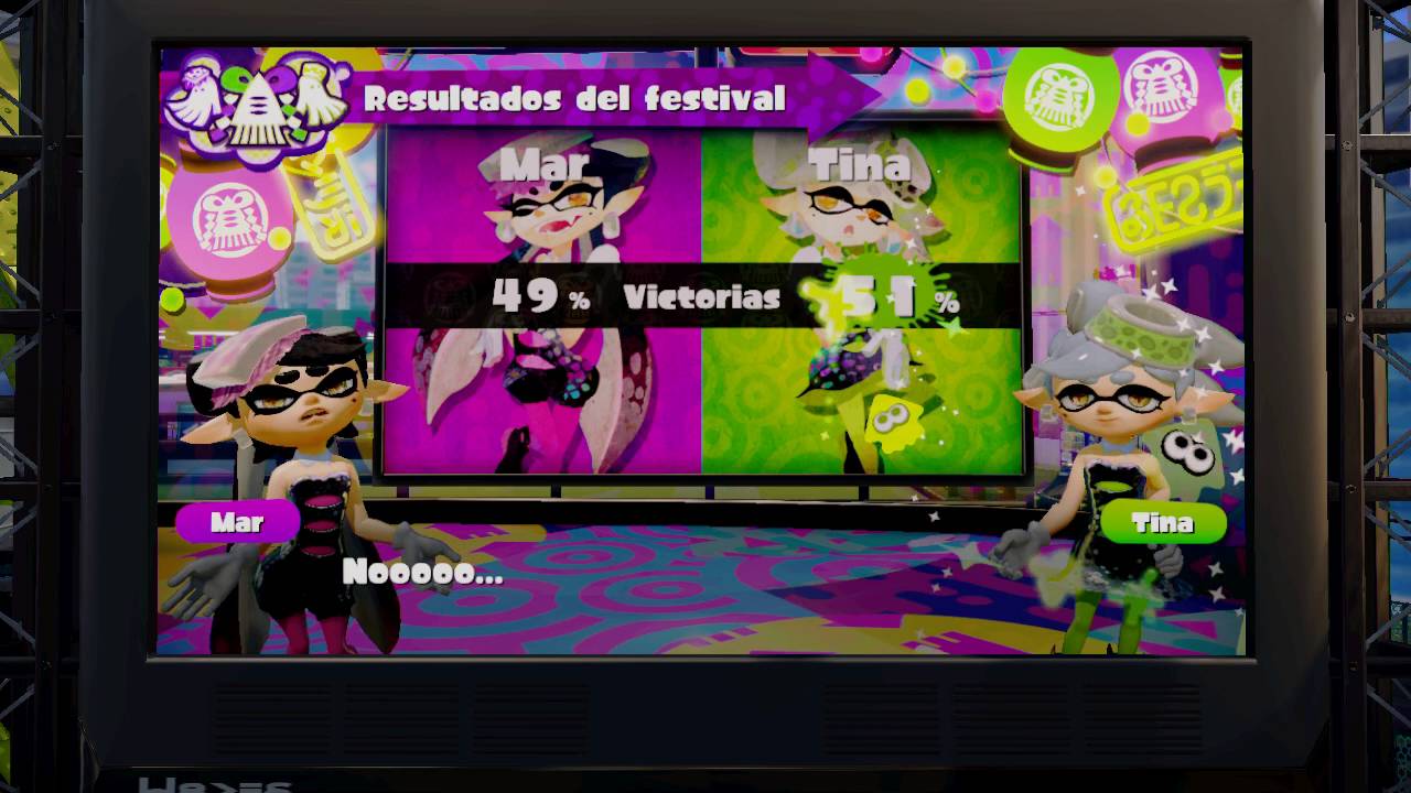 Splatoon - Último Festival del Tenido: Mar vs. Tina | Resultados - YouTube