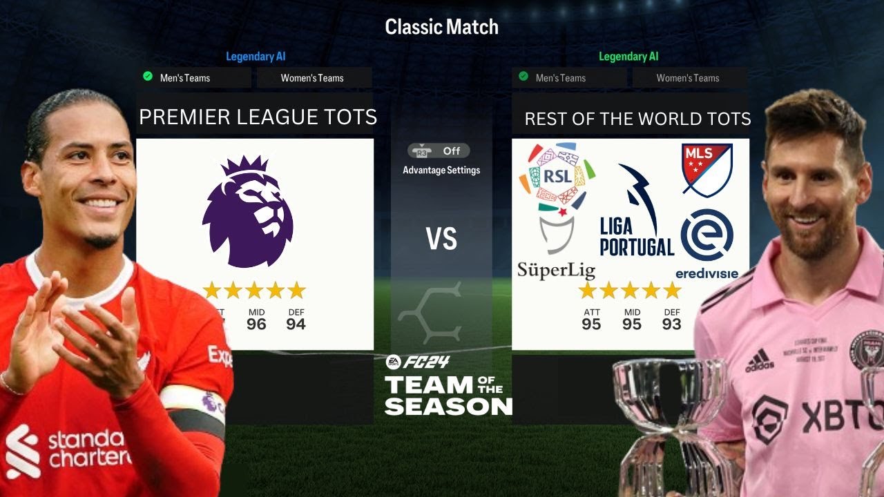 PREMIER LEAGUE TOTS VS REST OF THE WORLD TOTS IN EAFC! - YouTube