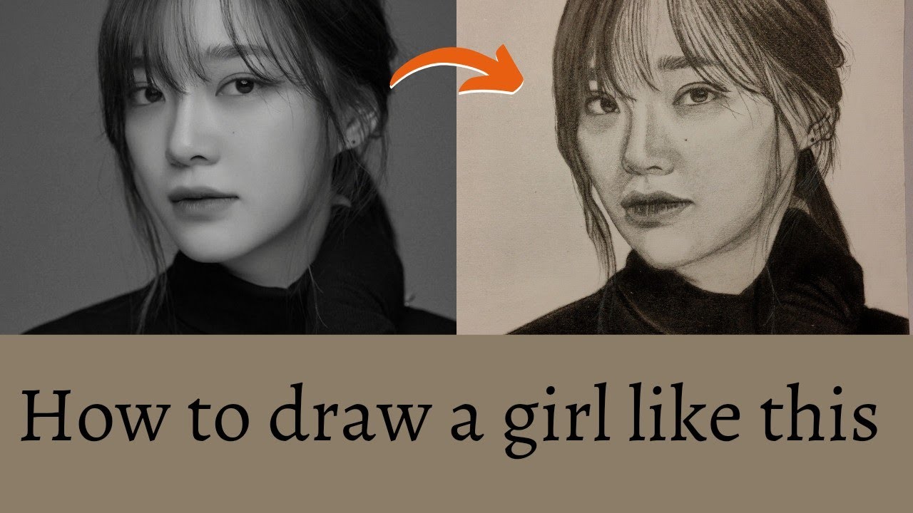 how to draw a girl sketch/drawing ️ (time lapse) - YouTube