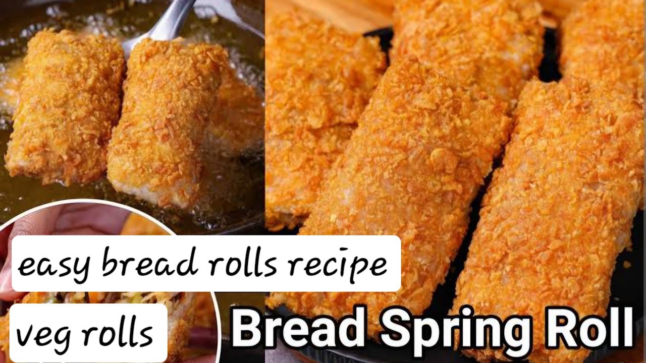 Instant Bread Spring Roll Recipe | Quick Spring Roll Recipe | ब्रेड रोल ...