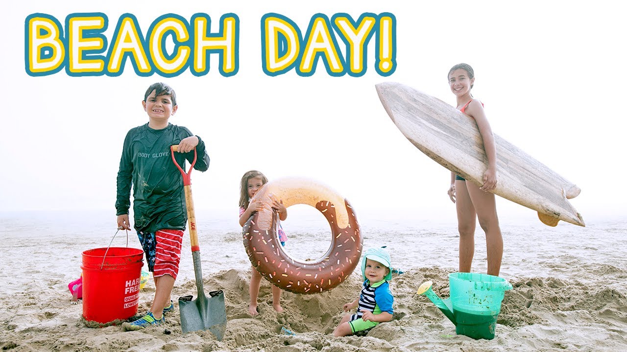 Last Day of Summer Vacation | Family Beach Day Vlog - YouTube