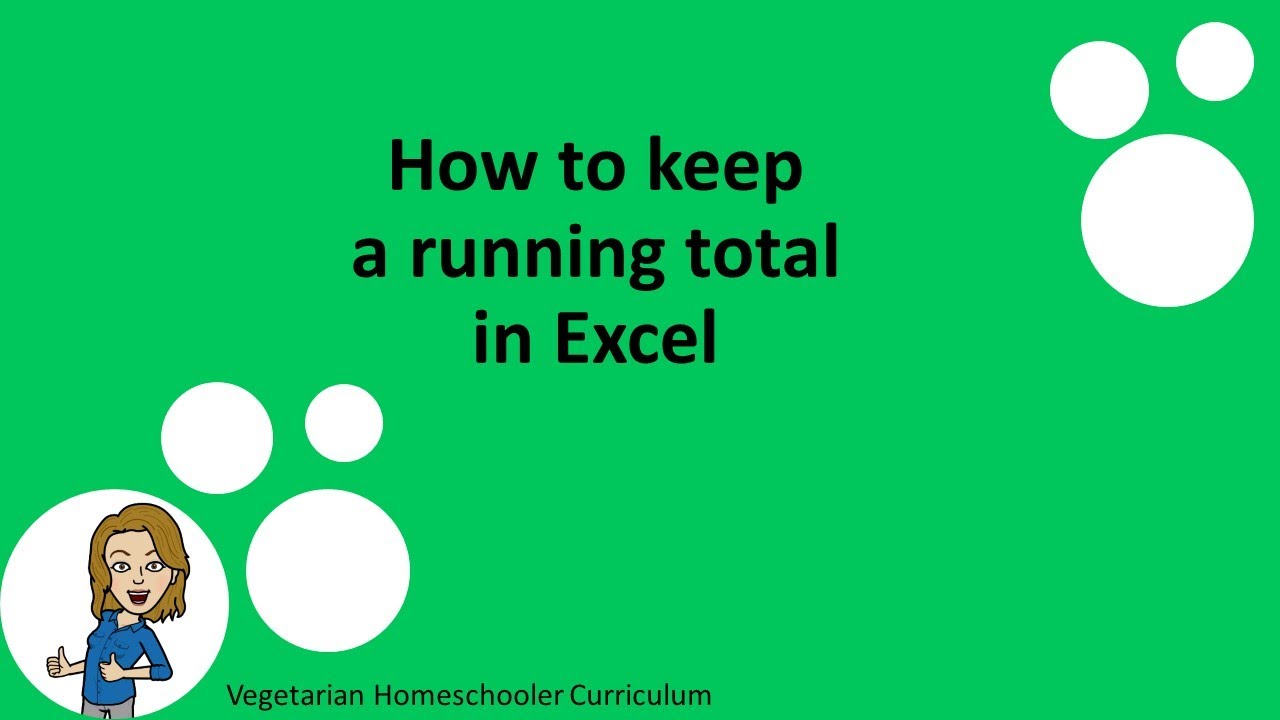 How to keep a running total in Excel - YouTube