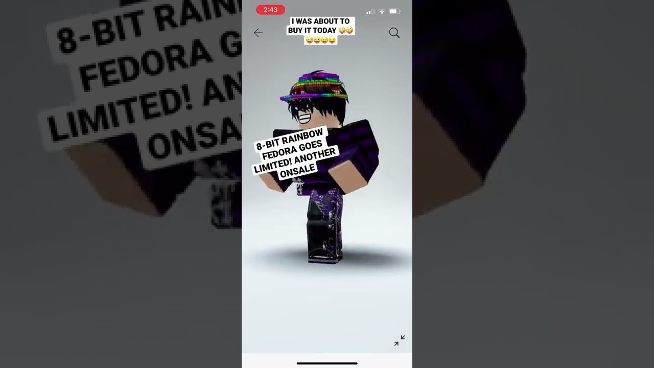 NEWEST LIMITED 8-BIT RAINBOW BANDED FEDORA (NEW LIMITED) - YouTube