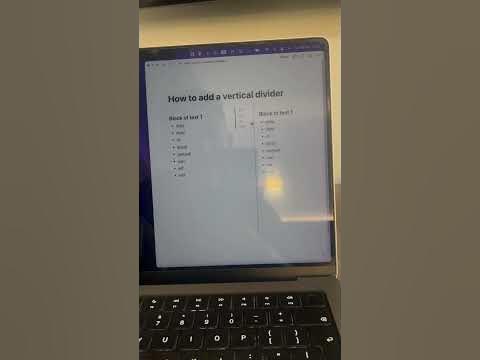 How to add a vertical divider in Notion - YouTube