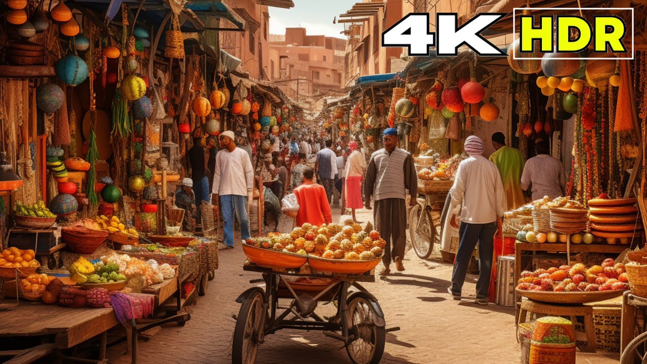 Morocco Marrakesh — 4K HDR Walking Tour of Medina - YouTube