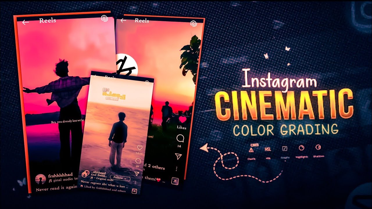 Instagram trending CINEMATIC Colorgrading in Mobile || Sunset Glow ...