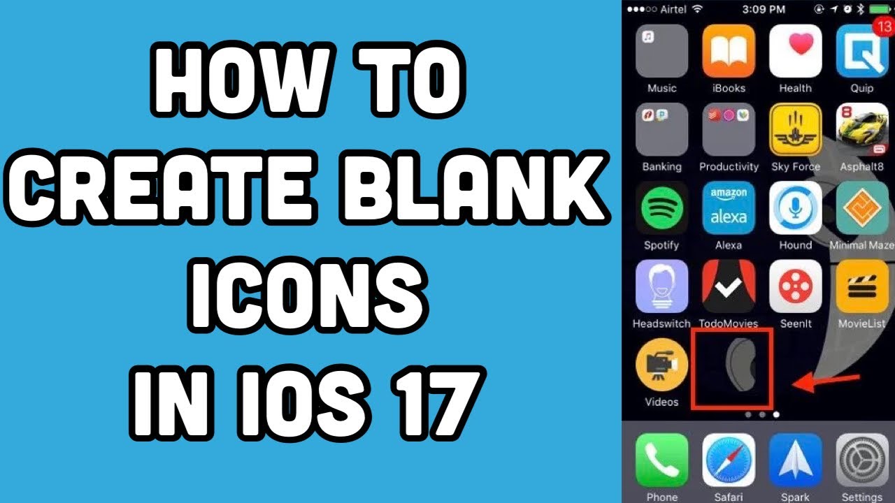 How To Create Blank Icons On iPhone (iOS 17) - YouTube