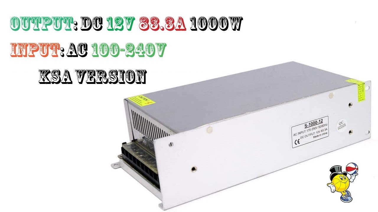 220V to DC 12V 83.3A 1000W Voltage Transformer Regulated Switching ...