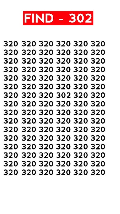 Let See How Genius You are - Find 302 #Shorts - YouTube