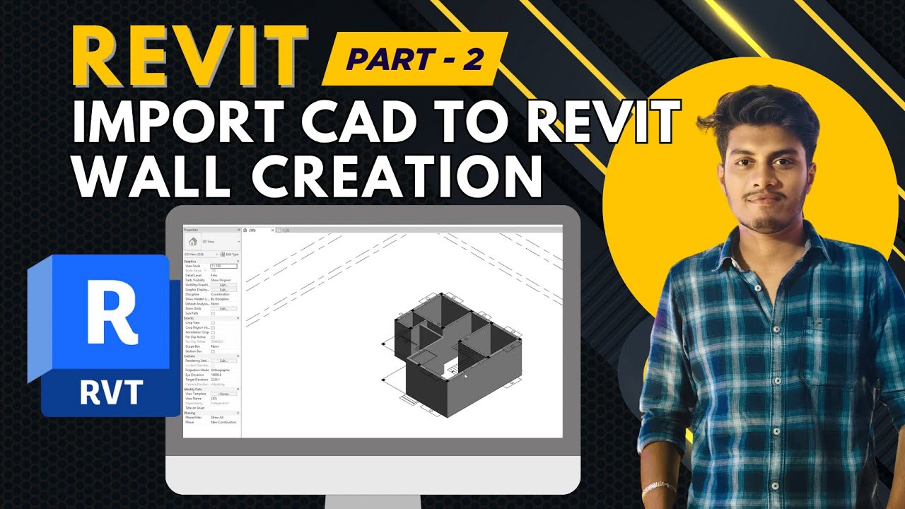 Autodesk Revit Full Course - Part 2 || Import Plan in CAD to Revit & Wall Creation || For ...