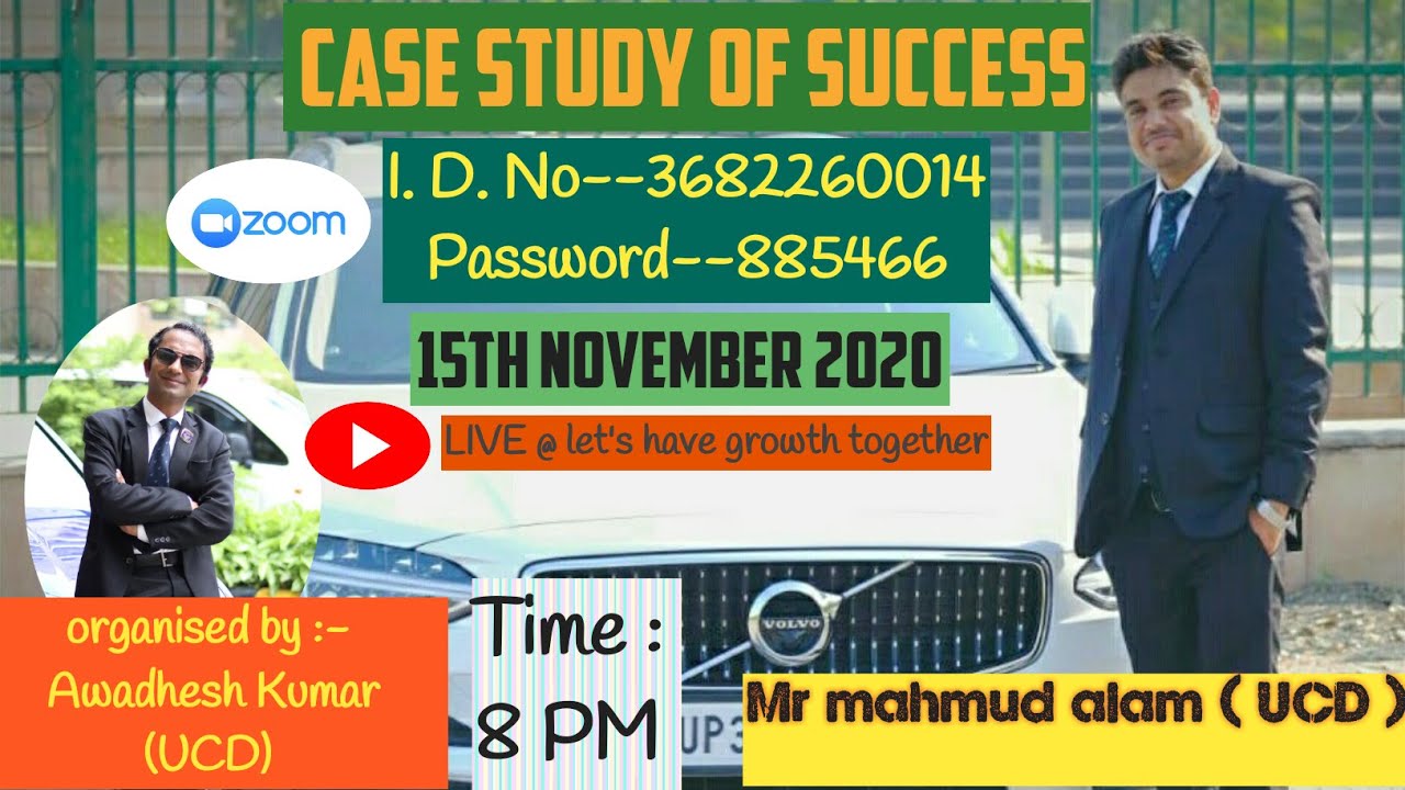 case study of success by Mr.Mahmud Alam.(UCD) - YouTube