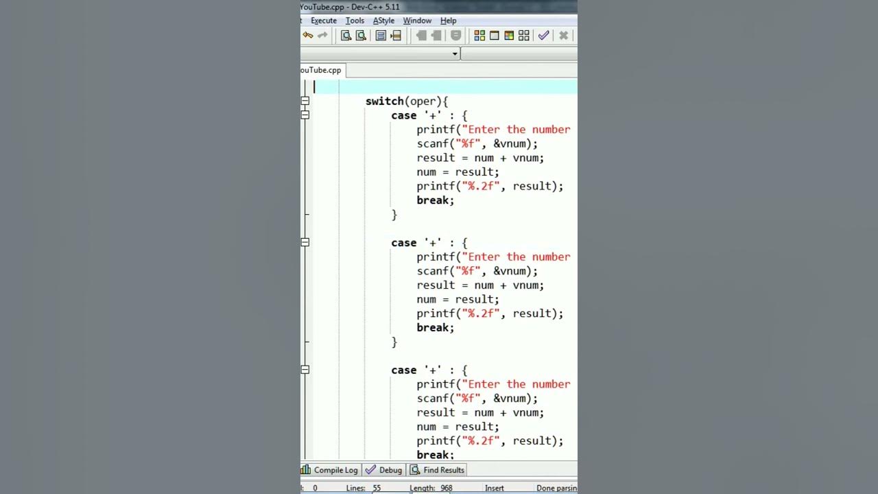 Modern Calculator using C programming Part 3 #shorts #c - YouTube