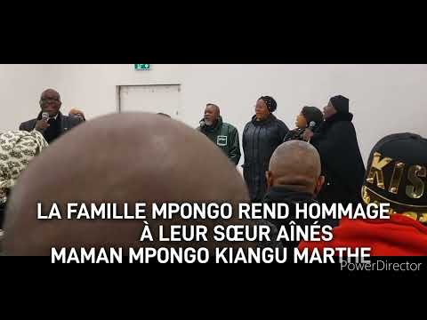 LA FAMILLE MPONGO REND HOMMAGE À LEUR SŒUR AÎNÉS MAMAN MPONGO KIANGU ...