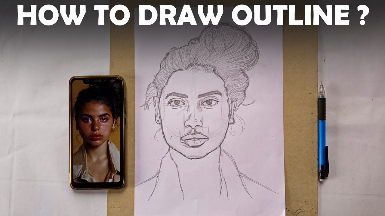 How to Draw outline ? Outline tutorial | Outline Timelapse Video - YouTube