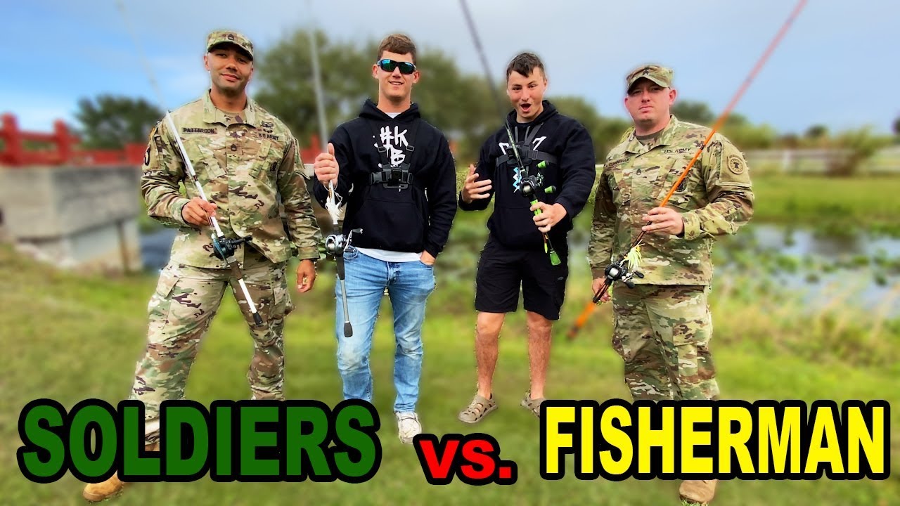 U.S. SOLDIERS Vs FISHERMAN CHALLENGE! - YouTube