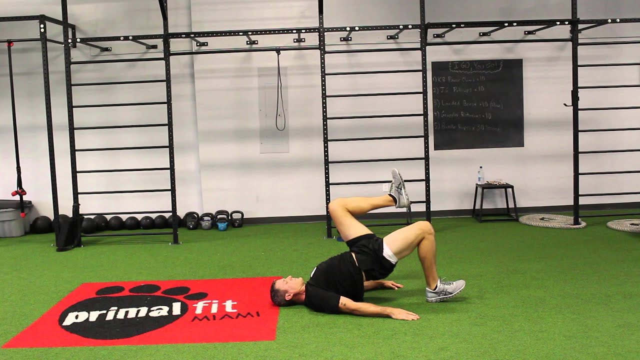 Supine Single Leg Bridge - YouTube