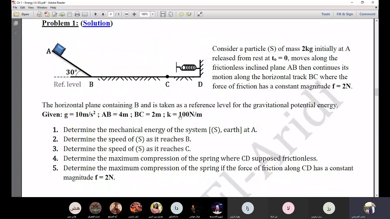 Chapter 1: Energy (Problems' Solving Session 1) - YouTube