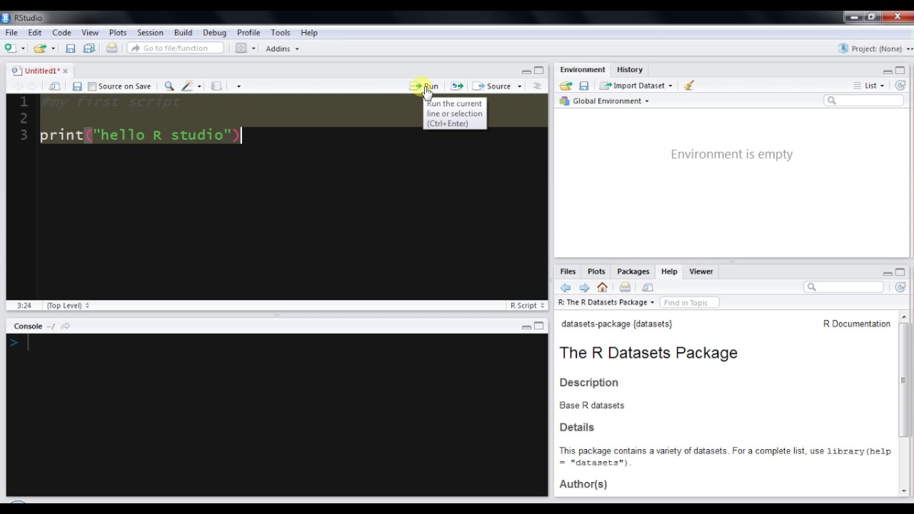 07 - First R Script - YouTube