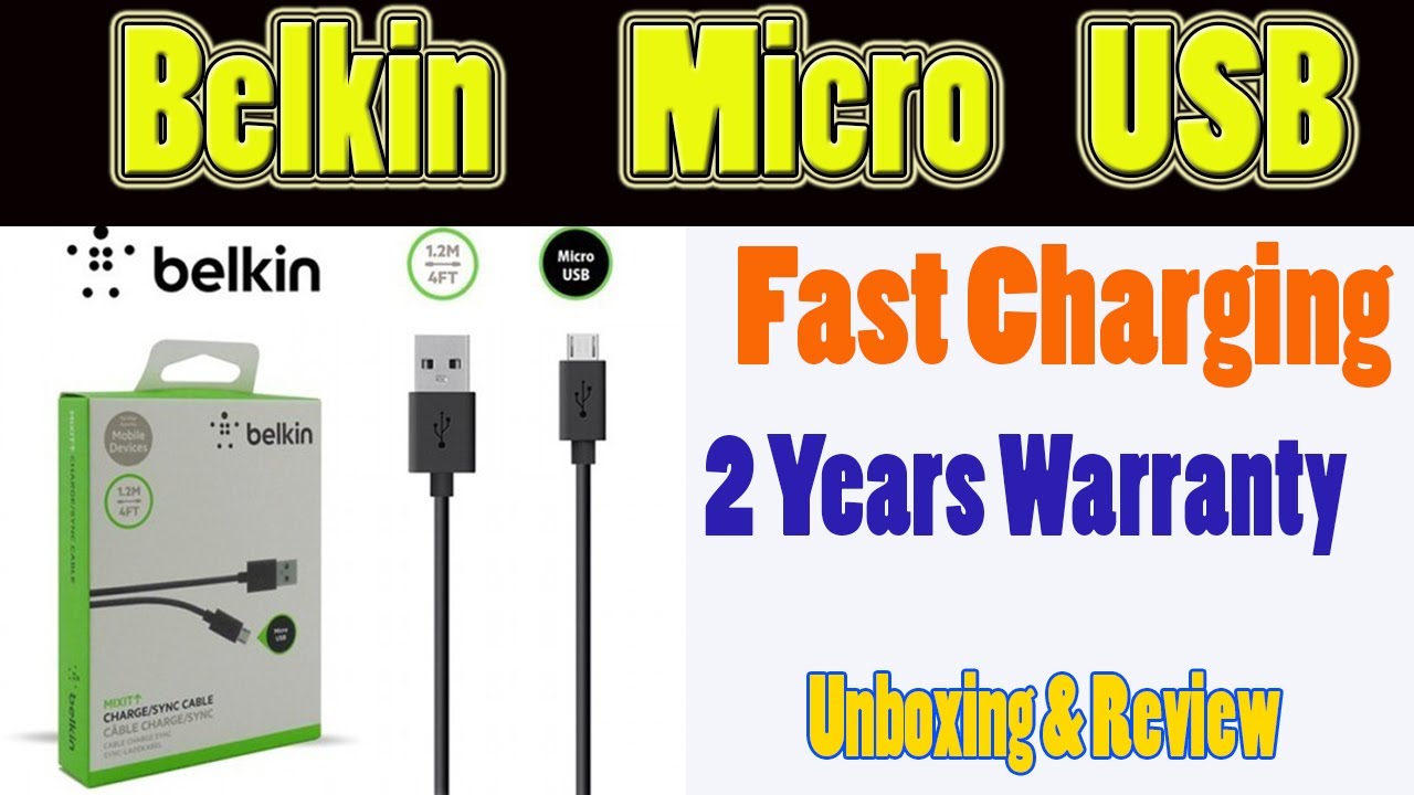 Belkin Micro USB Cable #belkin #microusb #charging_cable - YouTube