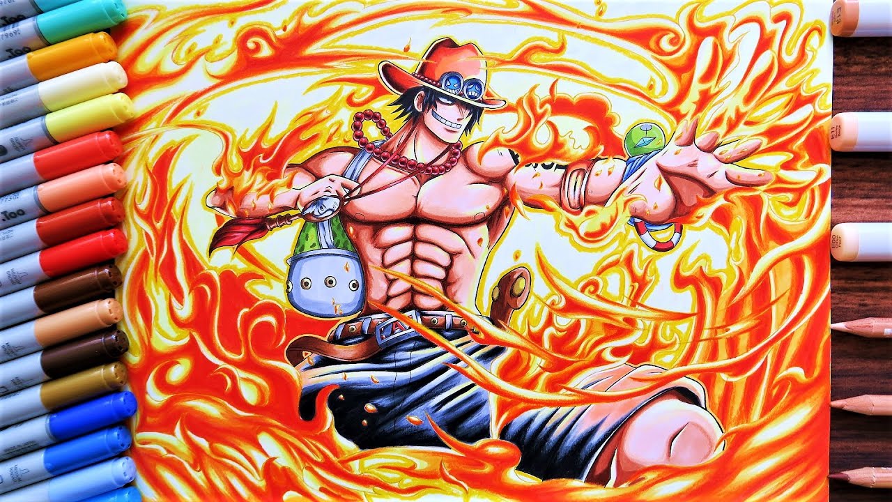 Drawing Portgas D. Ace - One Piece - YouTube