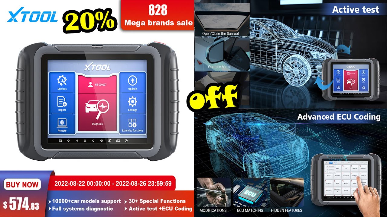 XTOOL D8 Diagnostic Tool ECU Coding Scanner Automotivo Bi Direction ...