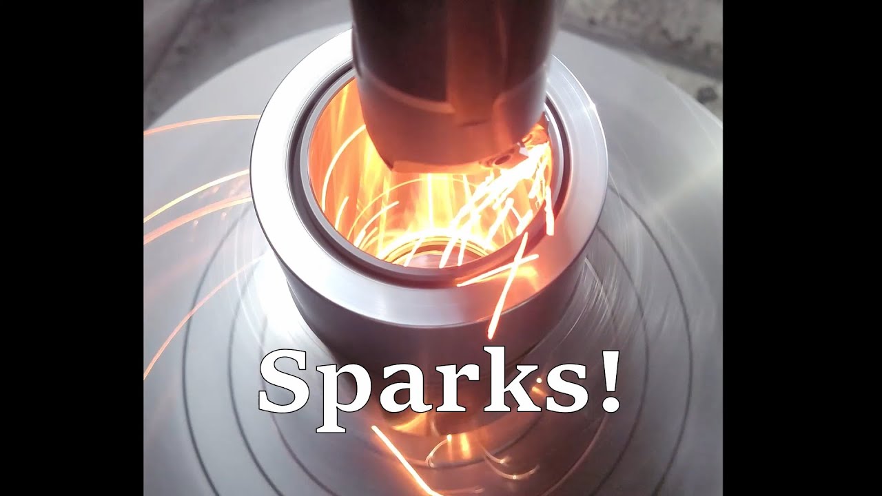 Making sparks! Machining hardened steel Part 2 - YouTube