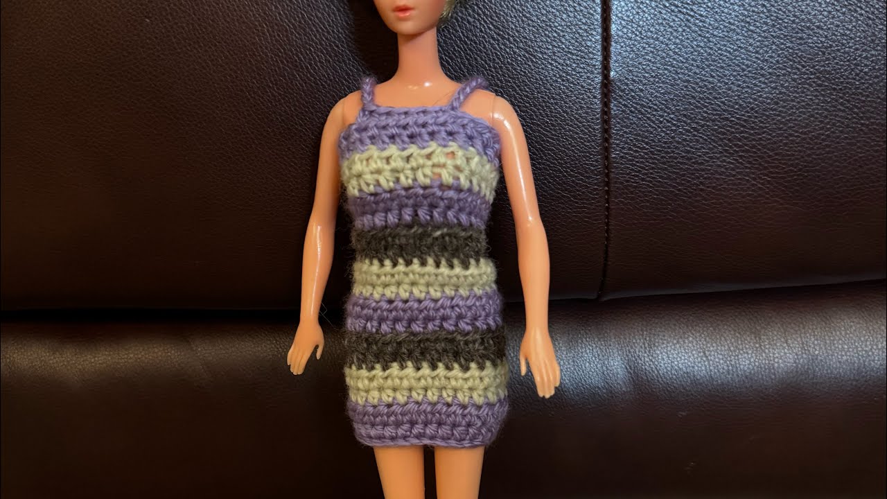 How to Crochet a Fashion Doll Dress - YouTube