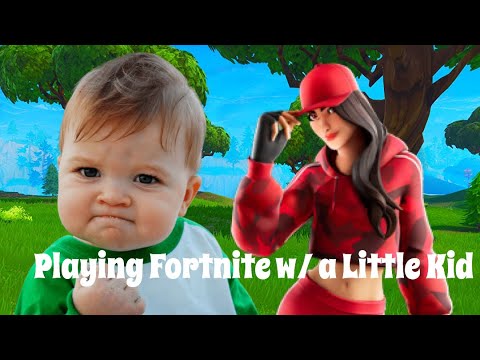 Playing Fortnite w/ a Little Kid - YouTube