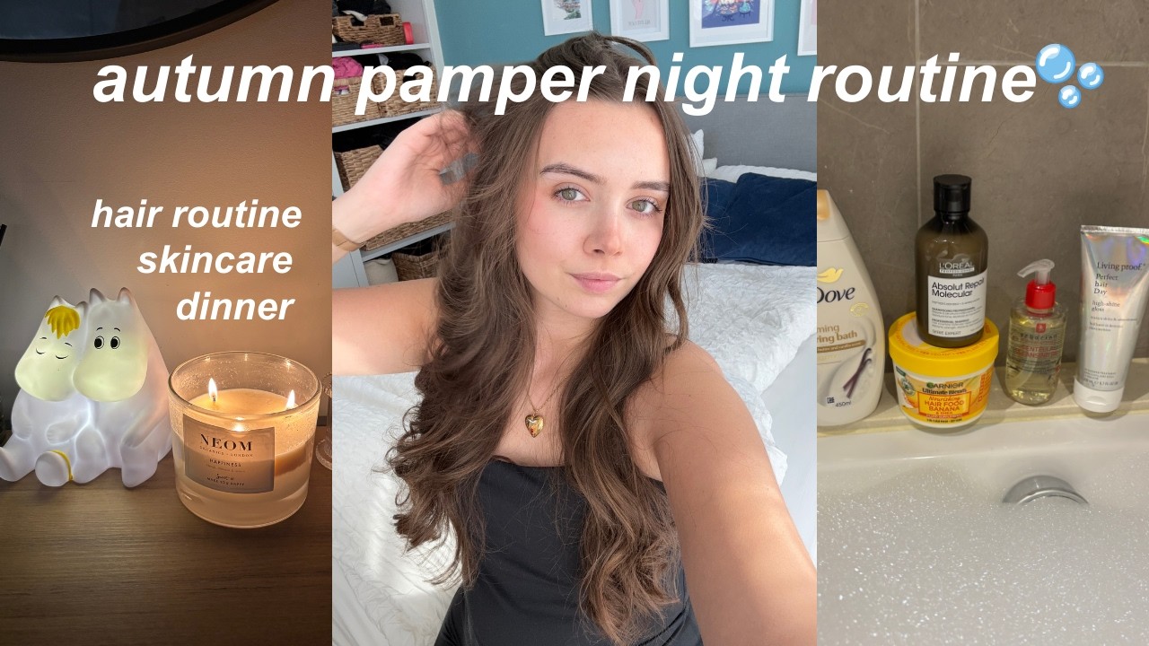autumn pamper night routine 🫧🤍 - YouTube