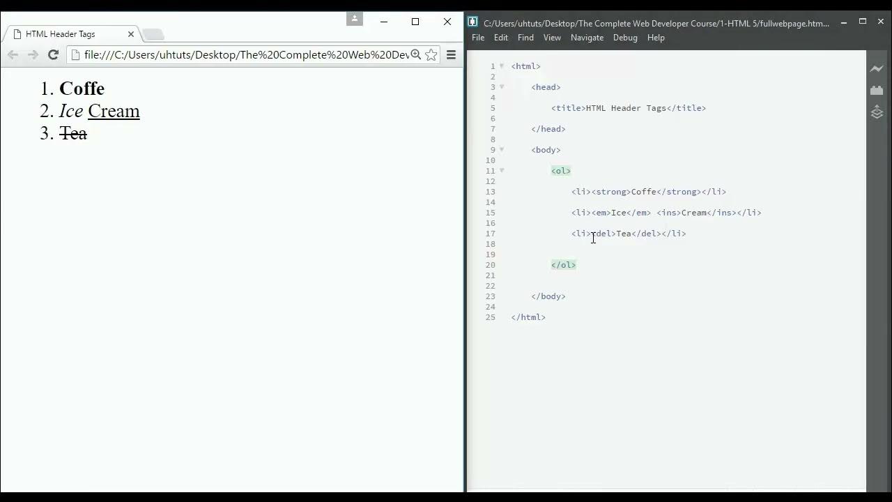Ep.8 | Creating an Ordered List in HTML | Beginner’s Guide - YouTube