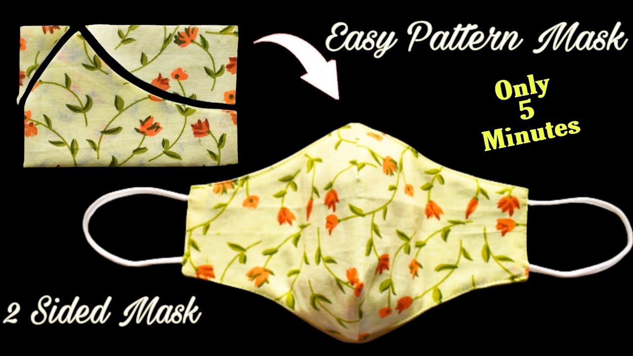 Anyone Can Make This Mask Easily / Easy Pattern Mask / Face Mask sewing ...