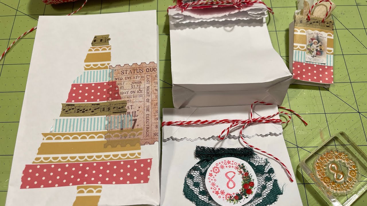 Cutest gift bags from envelopes! Mini shopping bag embellishment ...