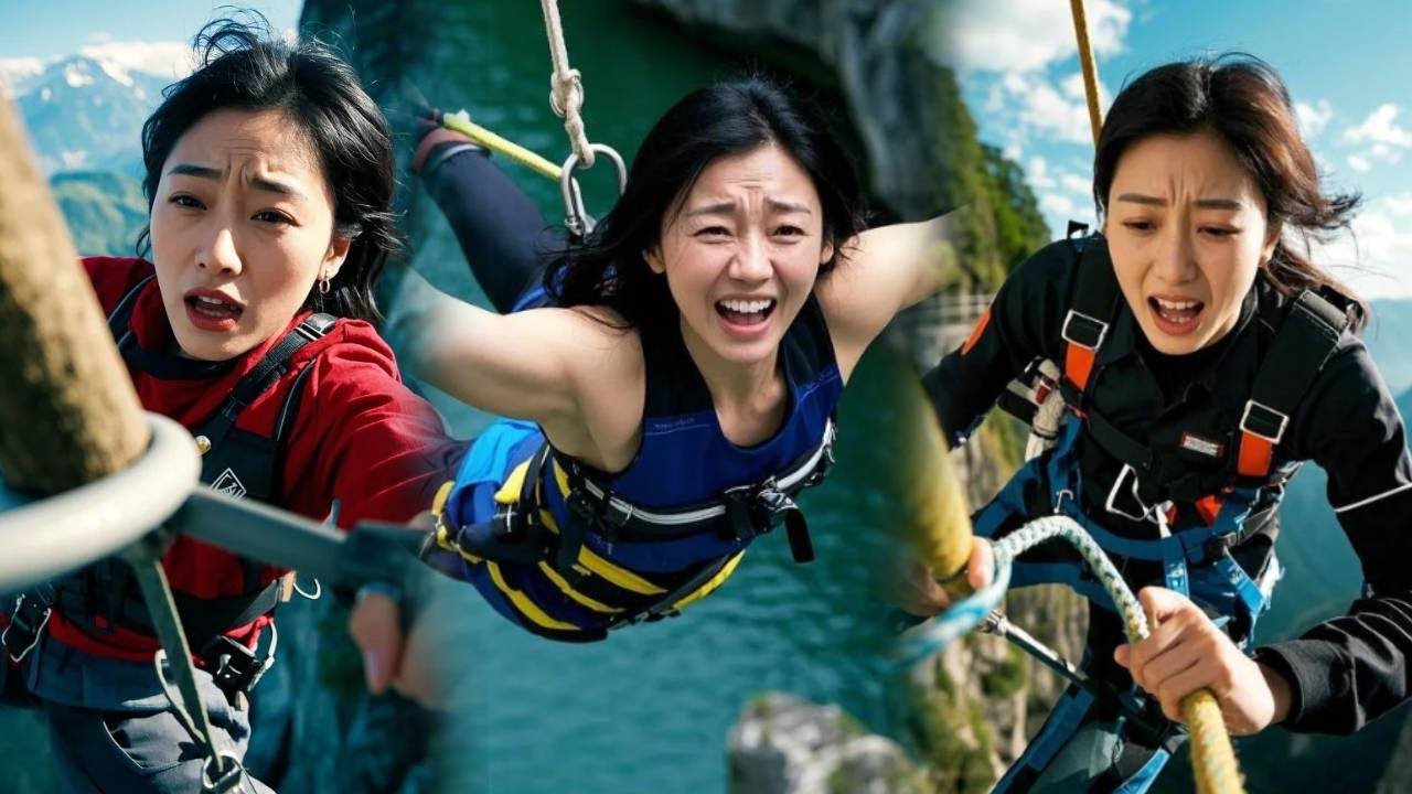 300-Meter-High Beautiful Woman Bungee Jumping Famous Scene#extreme ...