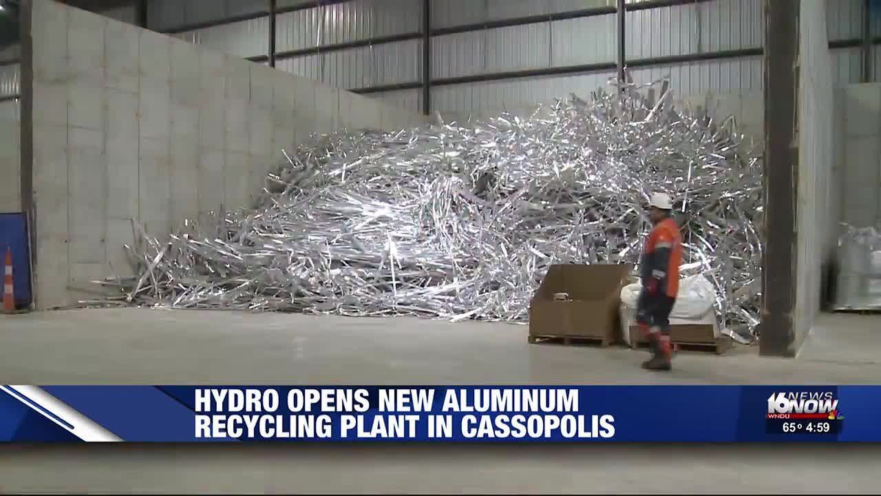 Hydro opens new aluminum recycling plant in Cassopolis - YouTube