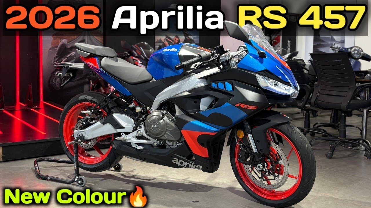 2026 Aprilia RS 457 Review | New Blue Colour 🔥| Features, Mileage ...