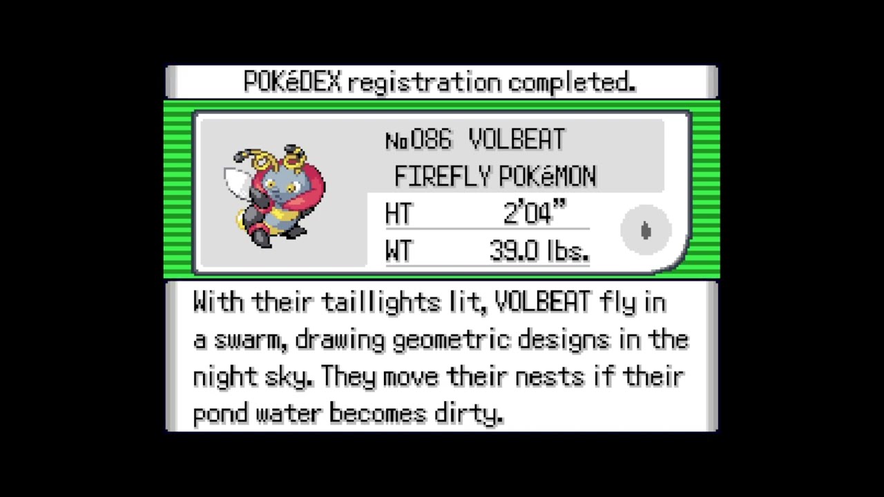 How to get Volbeat in Pokemon Emerald - YouTube