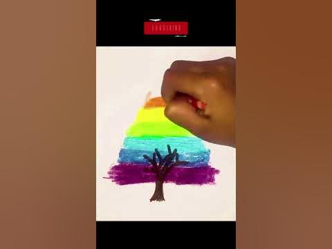 Quick & Easy Rainbow Tree Drawing🌈🌳 - YouTube