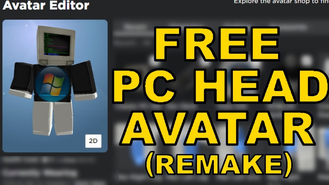 How To Make a PC Head Avatar on ROBLOX! (REMAKE) - YouTube