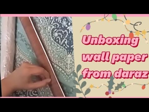 unboxing beautiful wall paper 📜 from daraz|unique wooden stylish wall ...