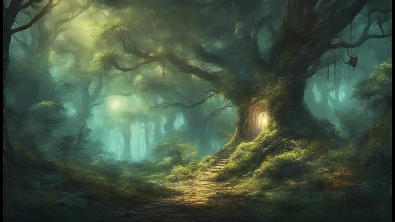 🌲 Enchanted Forest Serenity | Ambient Magical Journey for DEEP Relaxation | 1 Hour (no loop ...