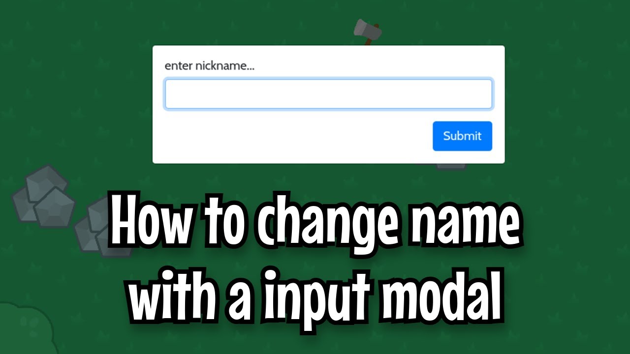 How to change a modd.io name with a input modal! - YouTube