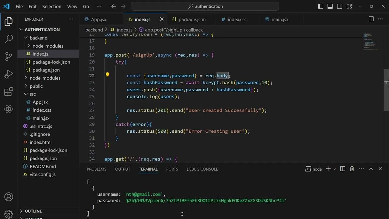 JWT Authentication using React and Express JS | Explained in Tamil ...