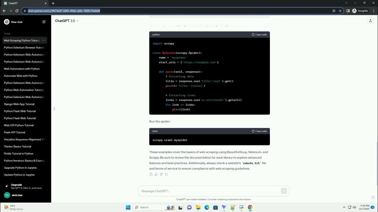 web scraping in python beautifulsoup selenium scrapy 2022 - YouTube