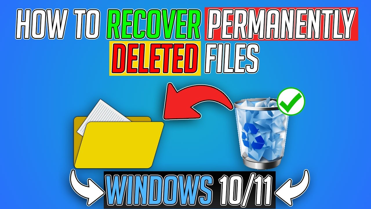How to Recover PERMANENTLY DELETED Files & Folders in Windows 11 - YouTube