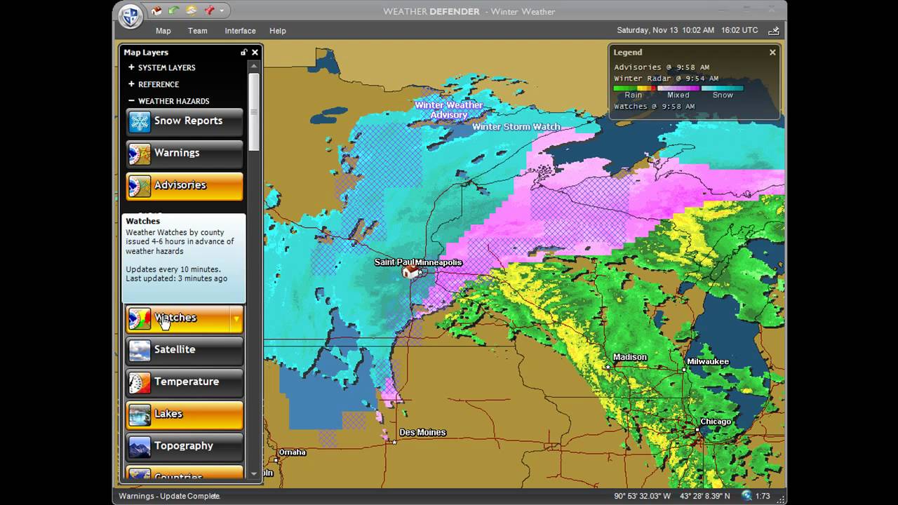 Winter Weather Tracking in Weather Defender - YouTube