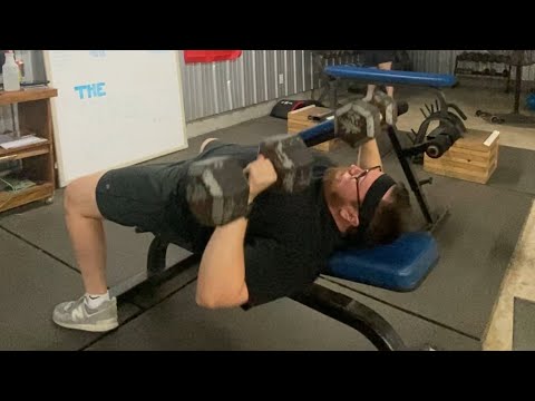 Muscle men push workout