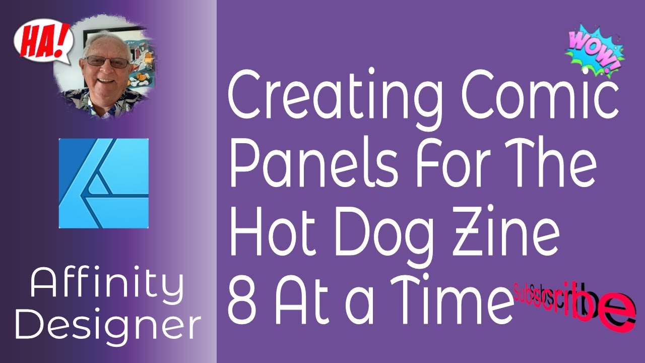 HotDog Zine Comic Panels in Affinity Designer for Use In Publisher ...