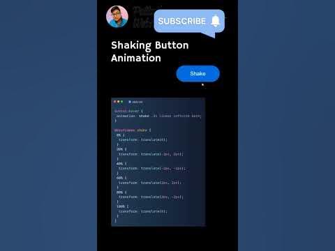 🆕🎥 Shaking Button Animation Using HTML & CSS 🚀💡🌱||#newshorts #webdesign #tipsandtricks # ...