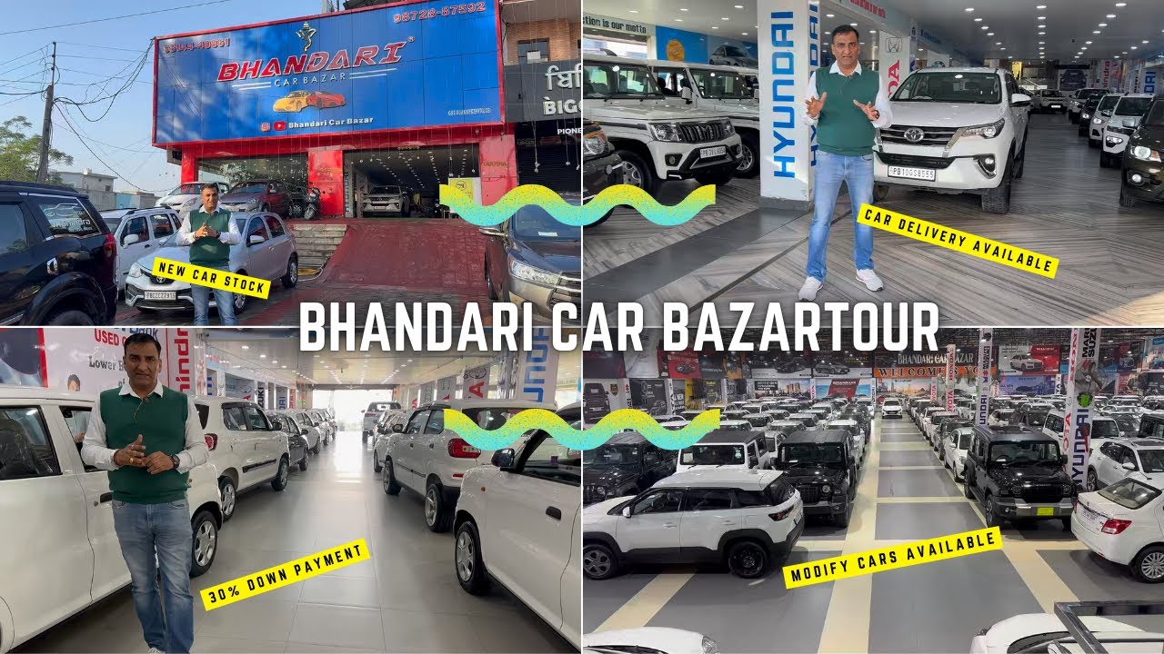 FULLY TOUR OF BHANDARI CAR BAZAR WITH NEW STOCK REVIEW ️ BALERO ...