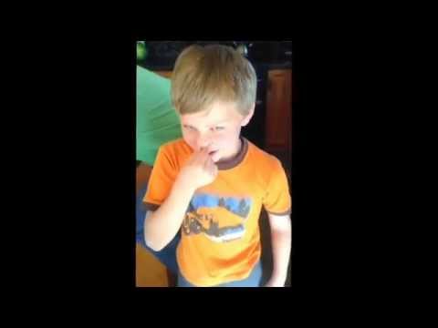 Boy farts with nose